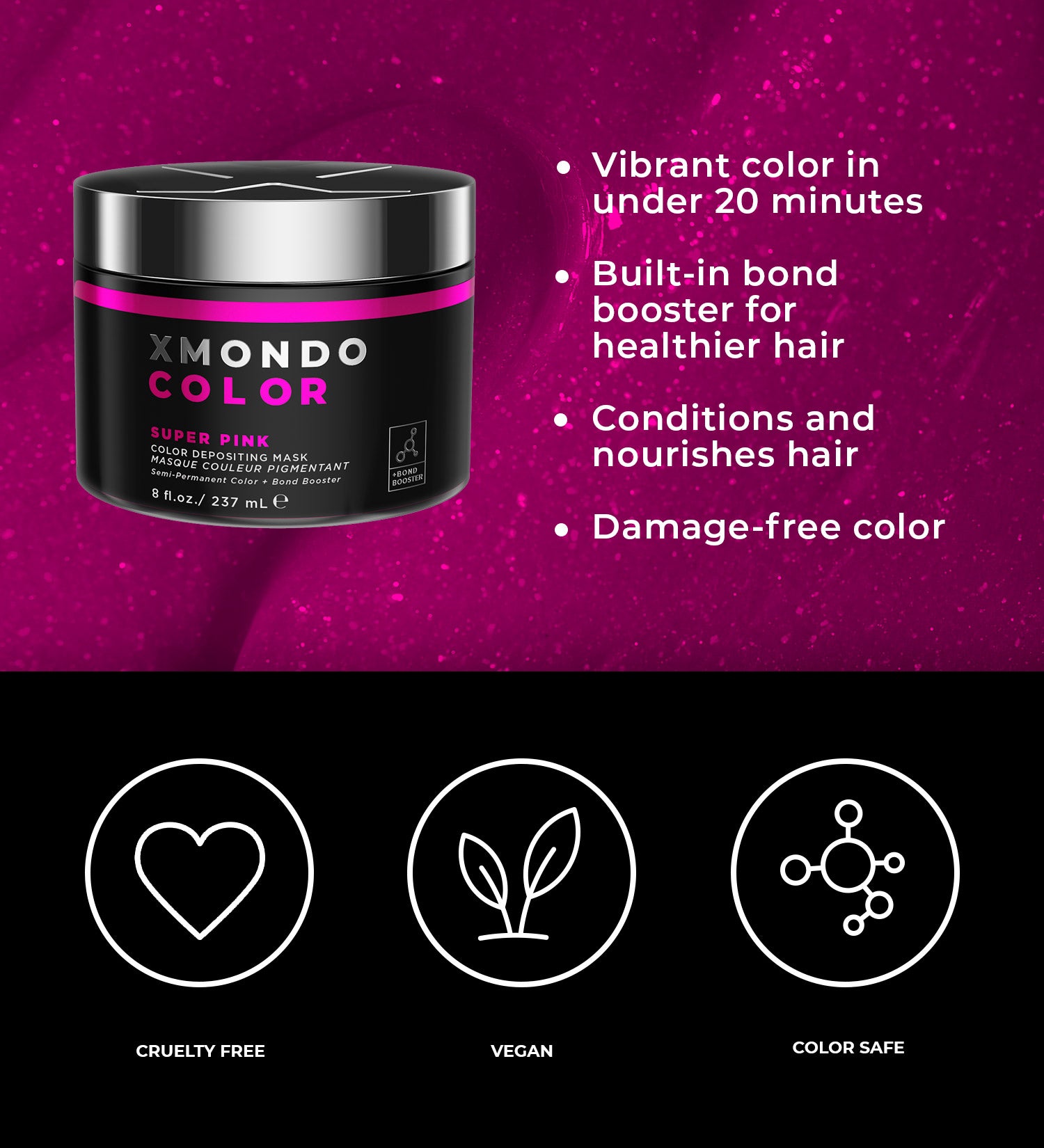 Super Pink Hair Healing Semi Permanent Color | Bond Building Technology ...